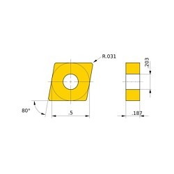 Bostwick Braun | Mitsubishi Materials USA 10533482 Turning Insert, CNMG ...